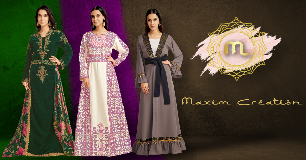 Buy Ethnic Wear Online For Women | Custom Hand Embroidered Kaftans ...