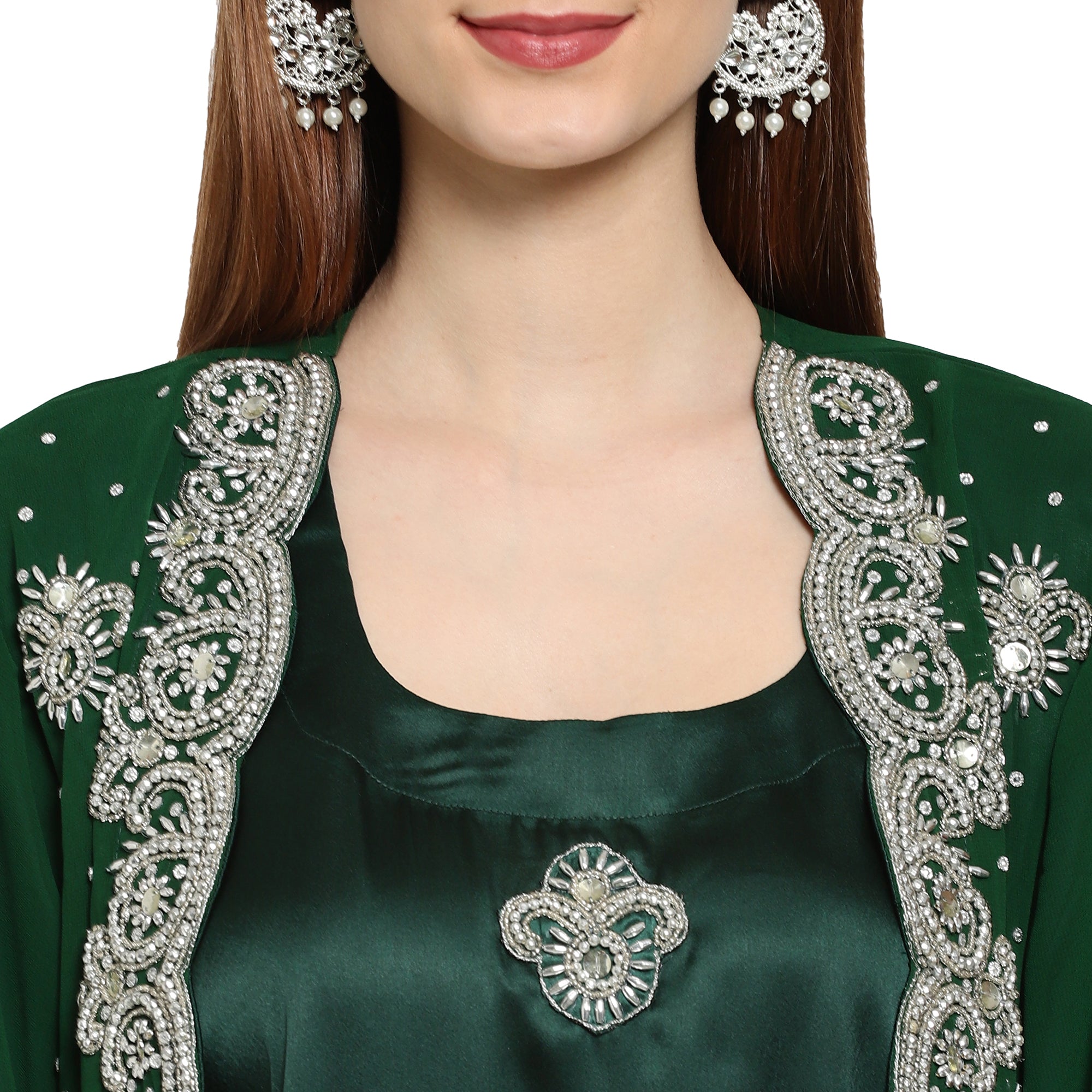 Designer Wedding Gown With Crystal Luxe Work – Maxim Creation
