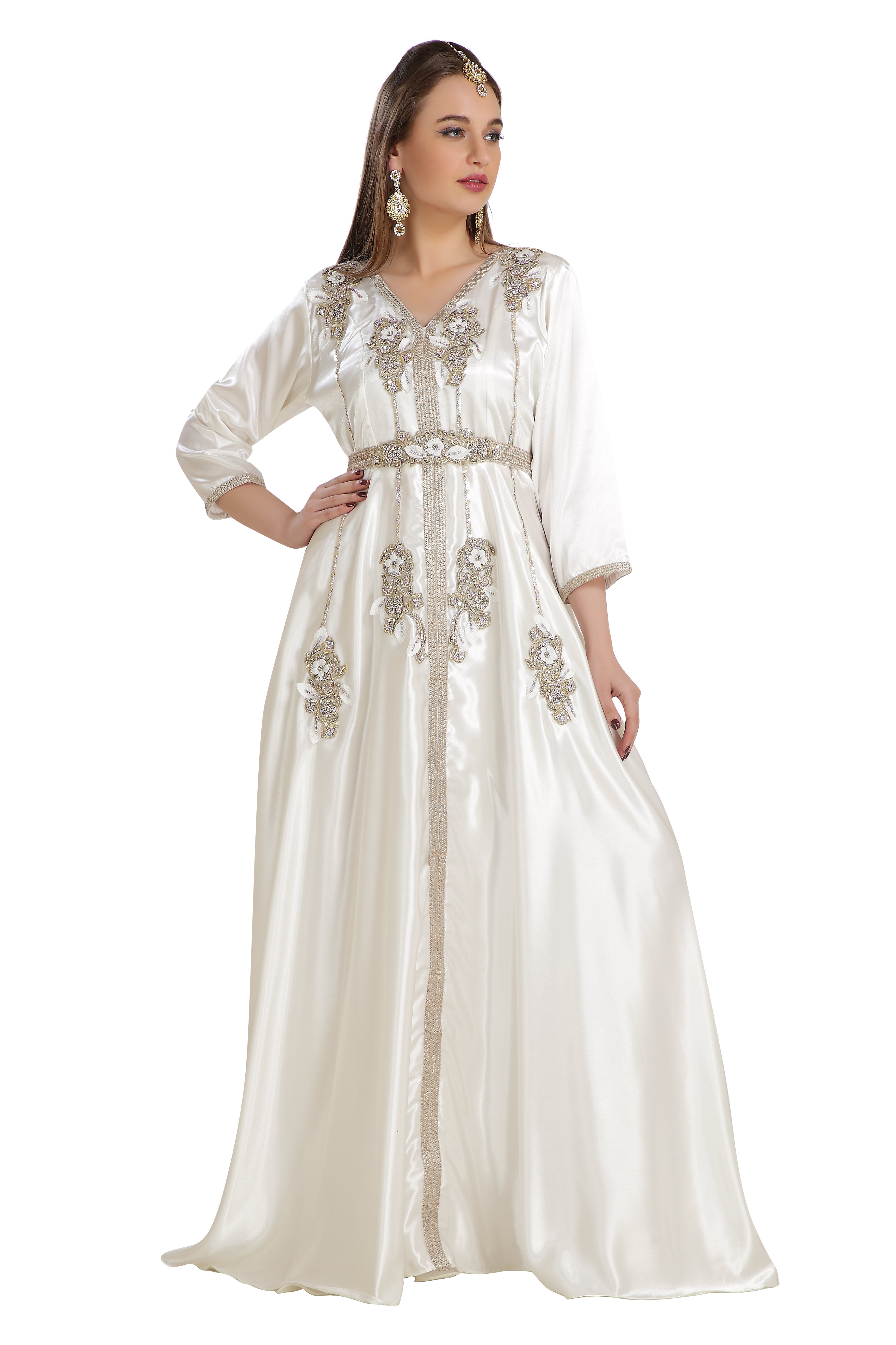Embroidered Dress Bridal Takchita Gown – Maxim Creation