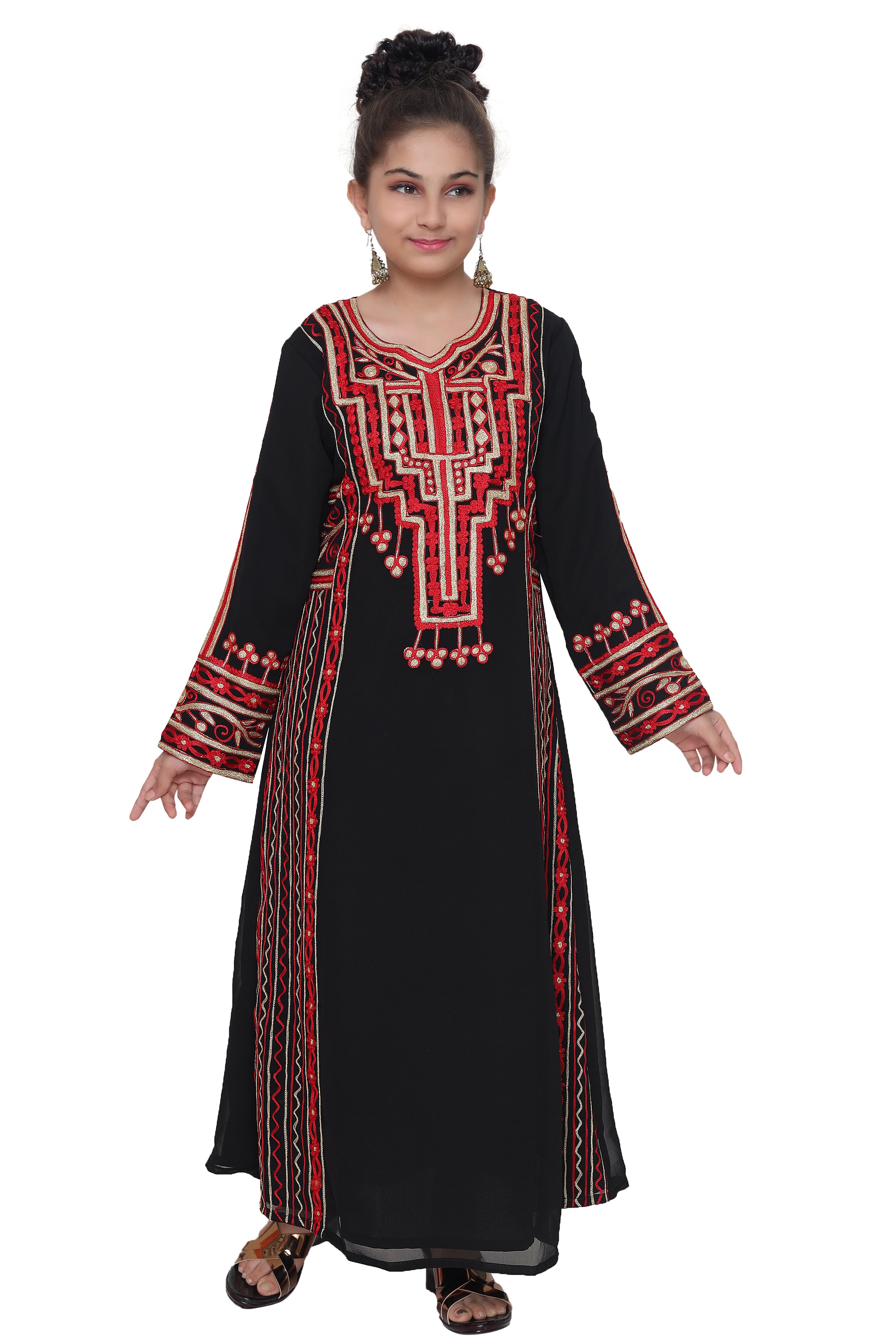 Aari Machine Embroidered Maxi For Kids – Maxim Creation
