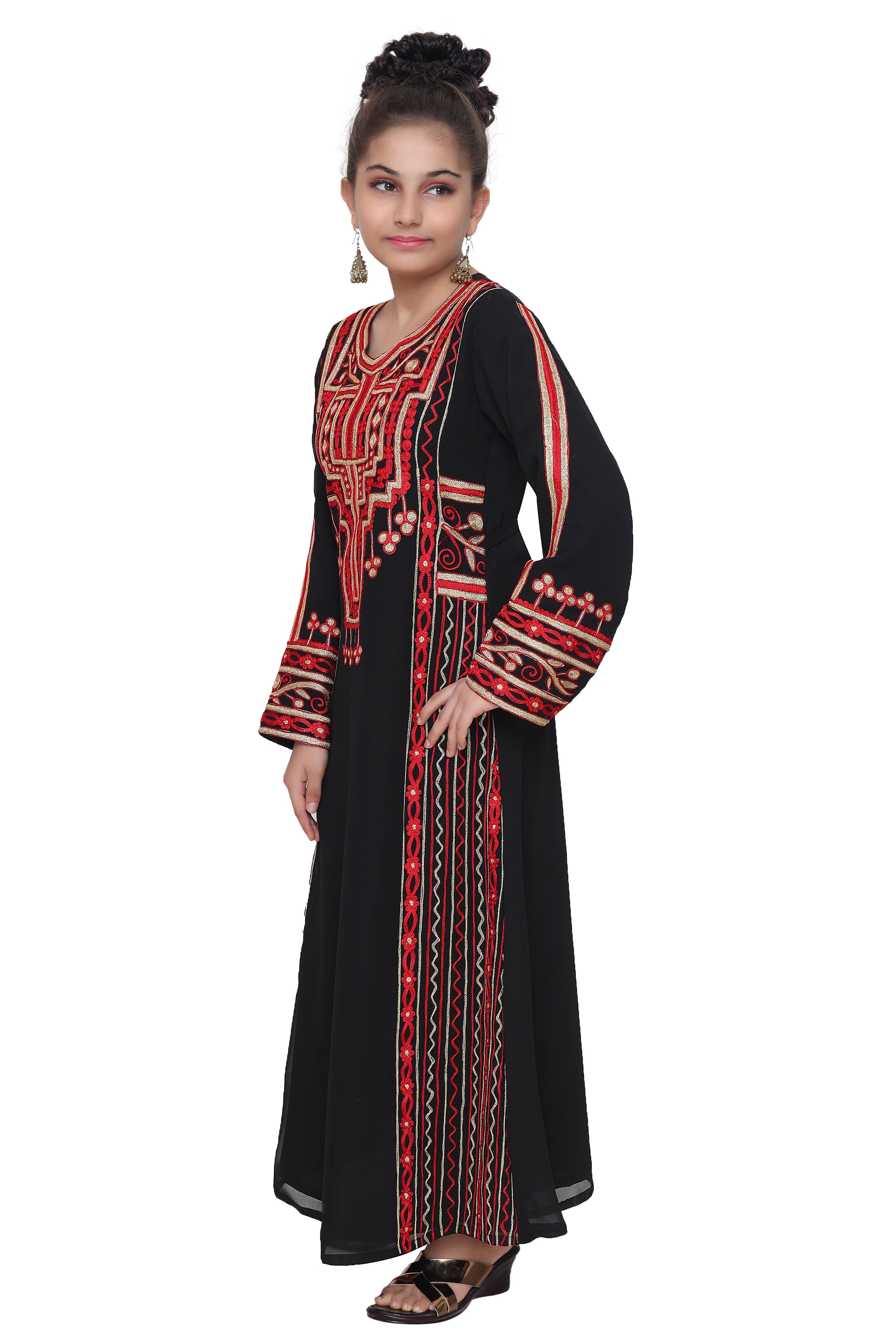 Aari Machine Embroidered Maxi For Kids – Maxim Creation