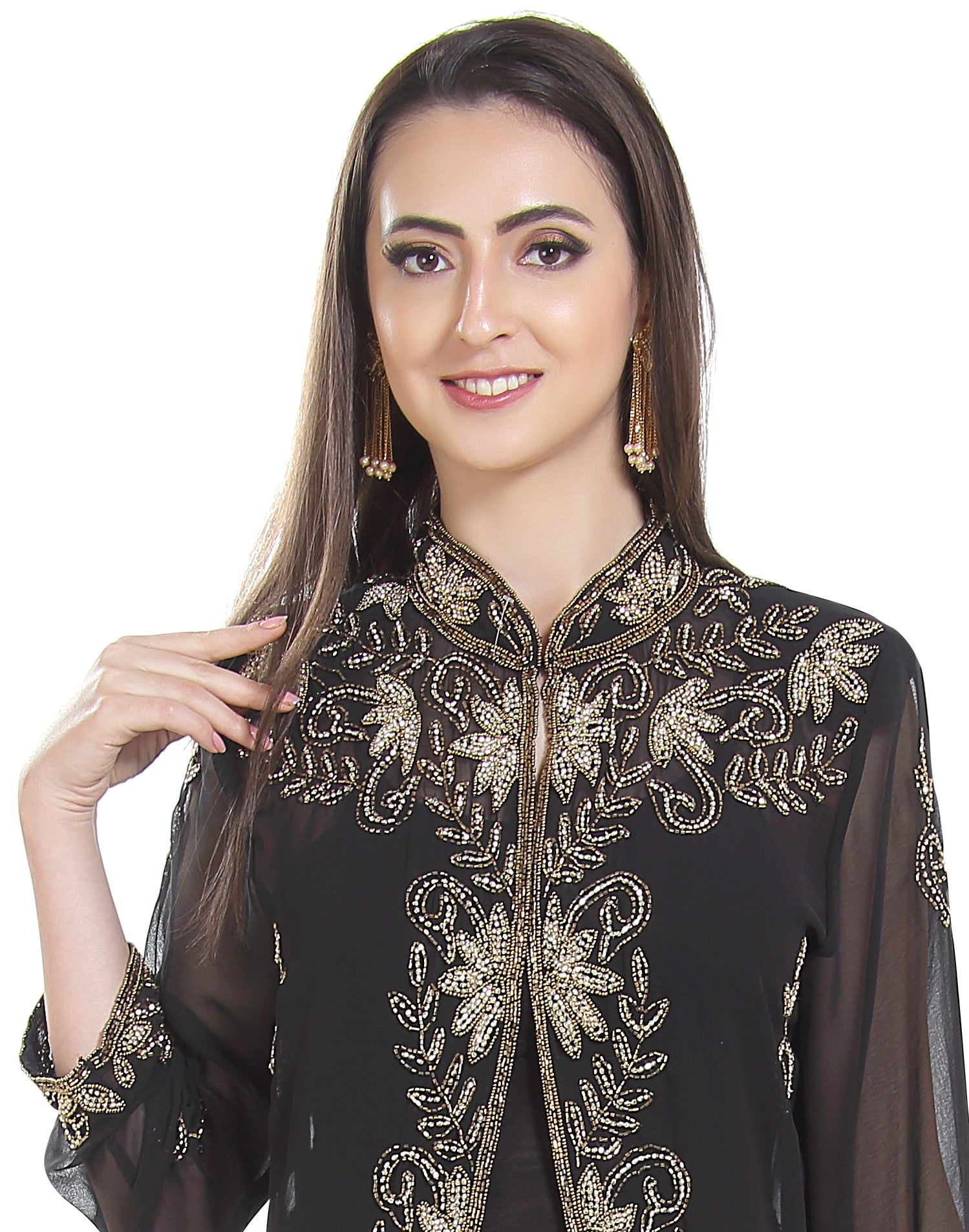 Arabian Dress Long Overcoat Jacket HandMade Cardigan – Maxim Creation